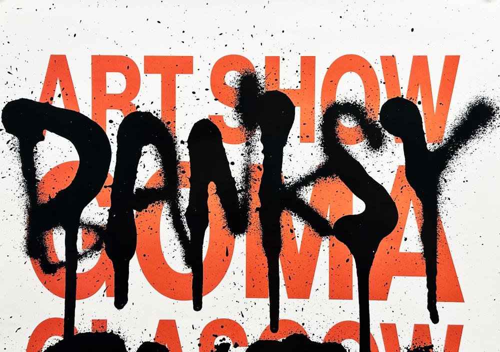 Banksy GDP Rat Cut and Run Exhibition Poster for sale at Pamono