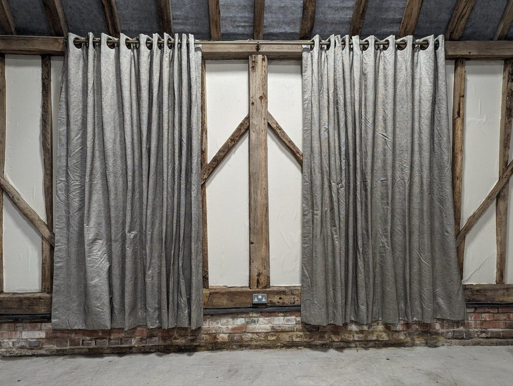 Vintage Lined Heavy Curtains for sale at Pamono