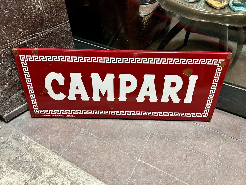 Campari Sign in Enamel, 1970s for sale at Pamono