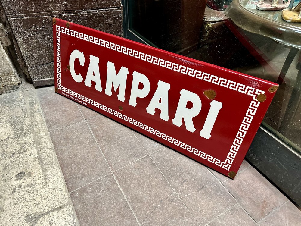 Campari Sign in Enamel, 1970s for sale at Pamono