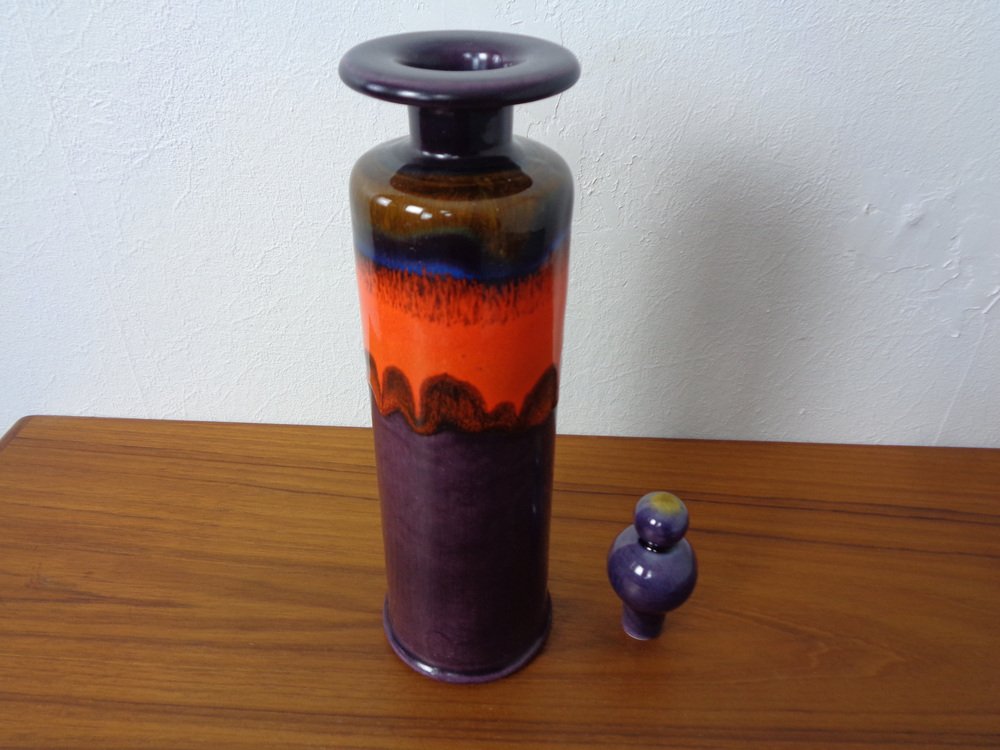 Large Pop Art Carafe with Stopper by Reneé Neue for Hutschenreuther ...