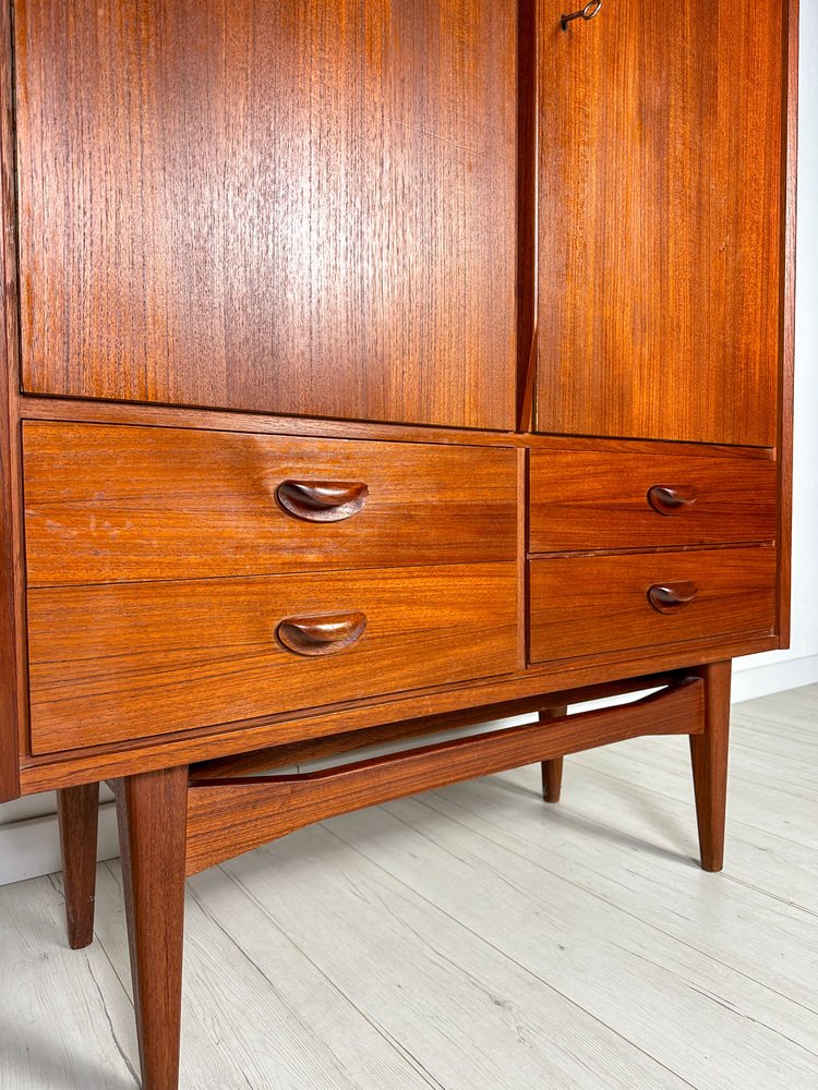 German Minimalist Teak Cabinet, 1960s for sale at Pamono