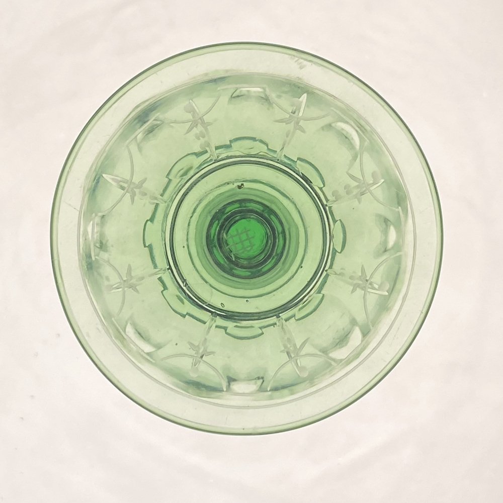 Sherry Wine Glasses with Green Maria Theresia Decor by Stefan Rath for ...