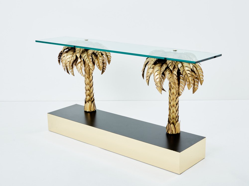 Palm Tree Console Table in Brass from Maison Jansen, 1970s for sale at ...