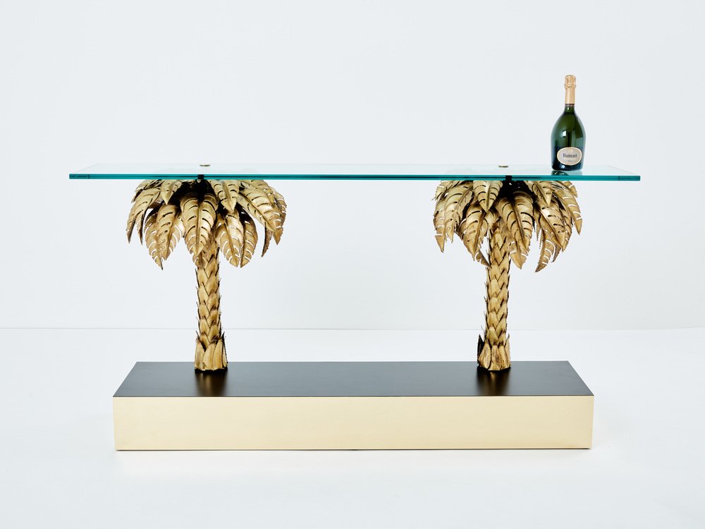 Palm Tree Console Table in Brass from Maison Jansen, 1970s for sale at ...