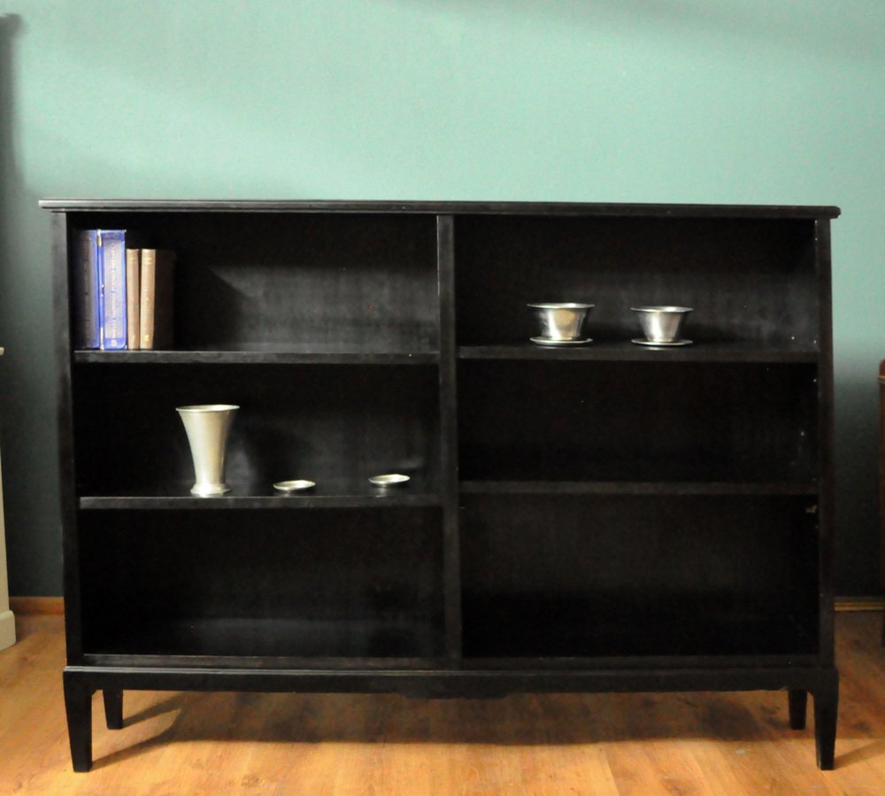 Art Deco Scandinavian Library in Ebony Frame, 1920s for sale at Pamono