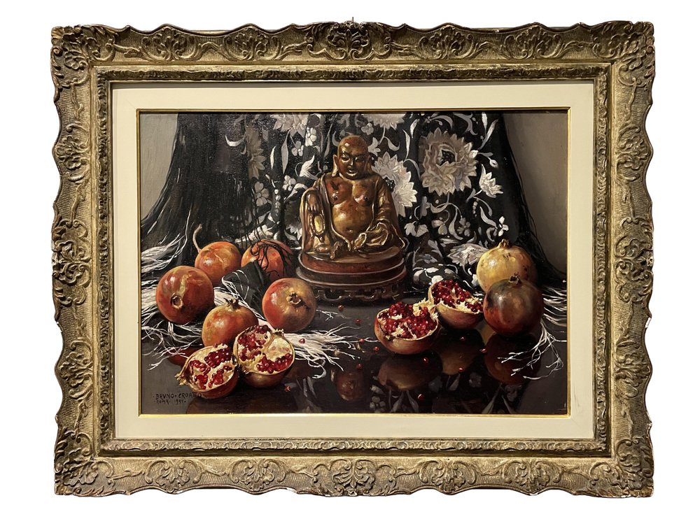 Bruno Croatto, Still Life with Buddha and Pomegranates, Painting, 1944 ...