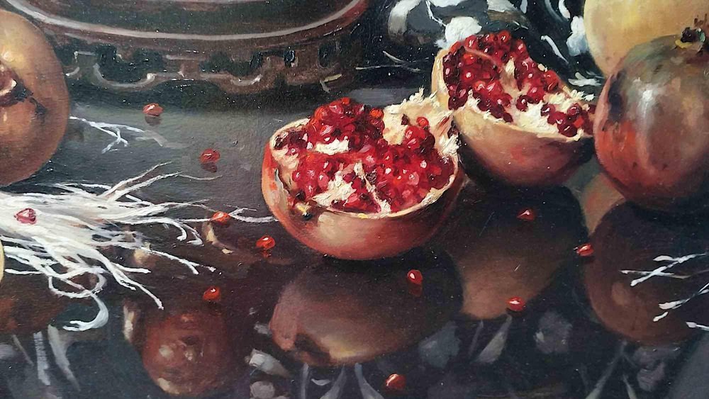 Bruno Croatto, Still Life with Buddha and Pomegranates, Painting, 1944 ...