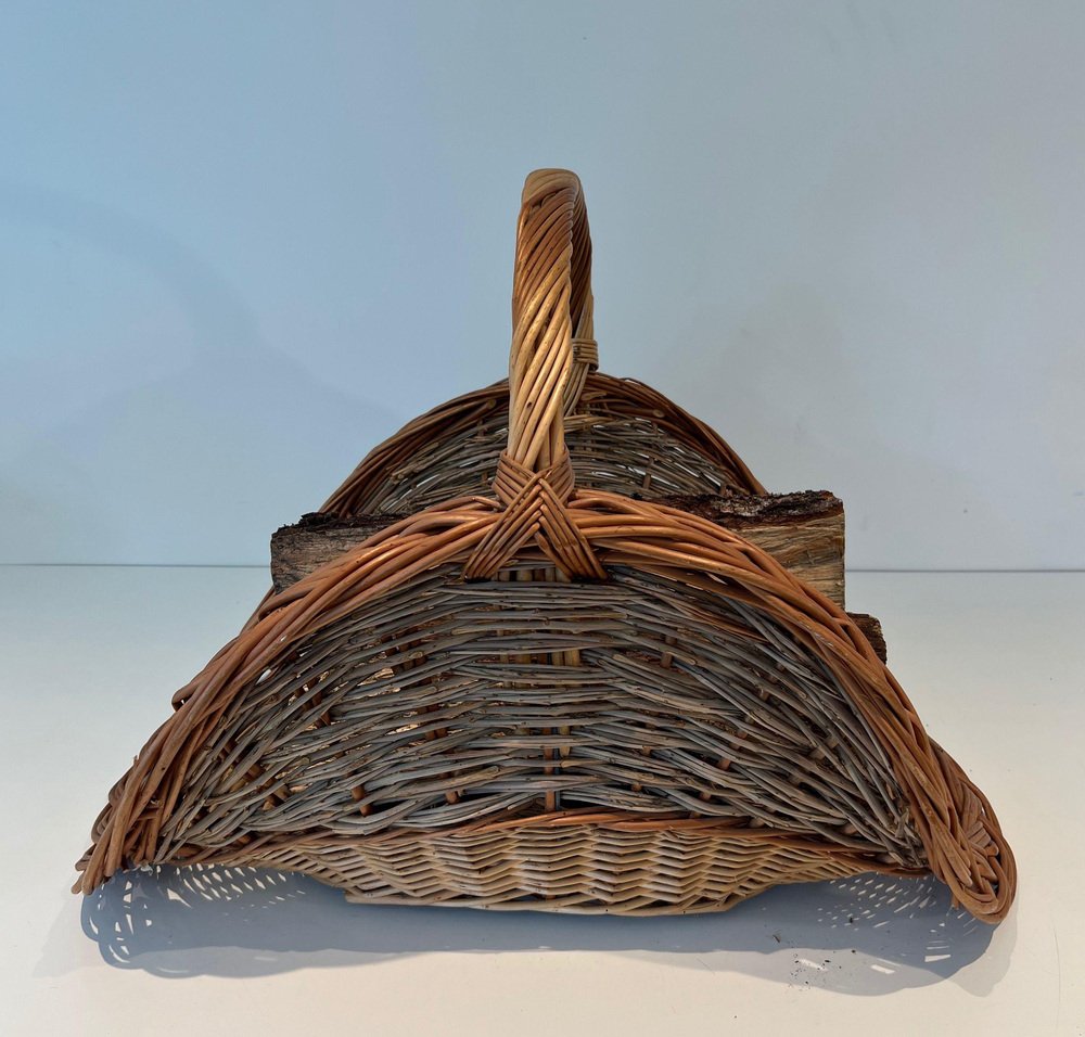 Rattan Log Holder, 1970s for sale at Pamono