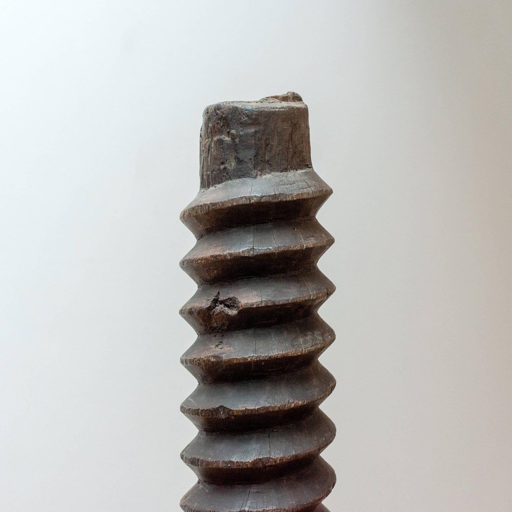 Large Vintage Wooden Wine Press Column for sale at Pamono