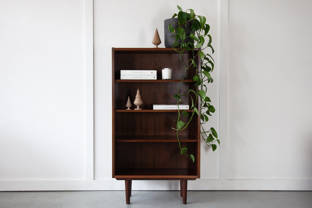 Mid-Century Danish Narrow Rosewood Bookcase, 1960s for sale at Pamono