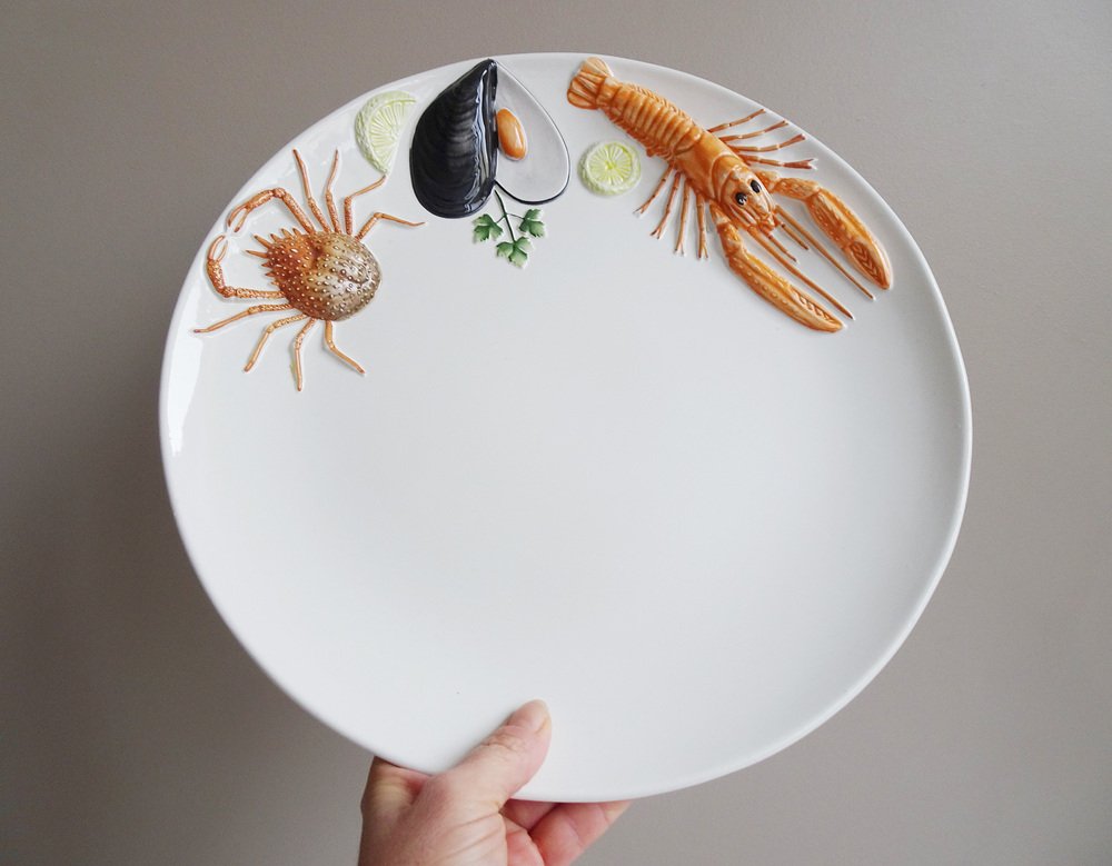 Large Fish Plate, Italy, 1970s for sale at Pamono
