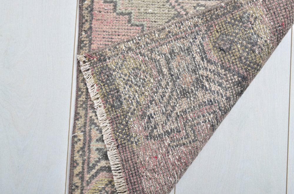 Turkish Faded Wool Rug, 1960s for sale at Pamono