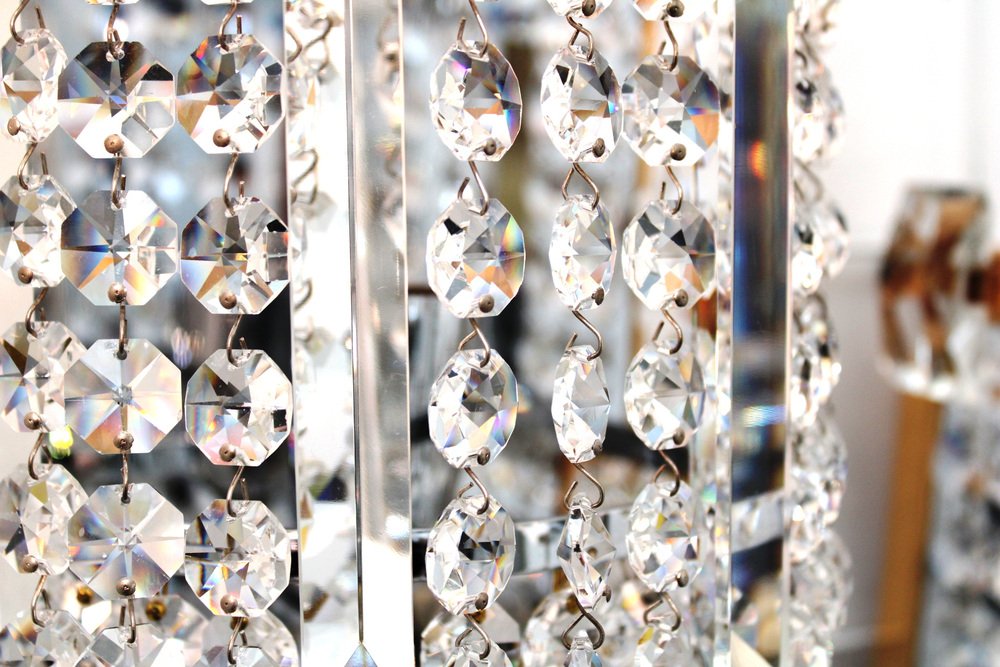 Lead Crystal Wall Lights from Maderna, 1960s, Set of 2 for sale at Pamono