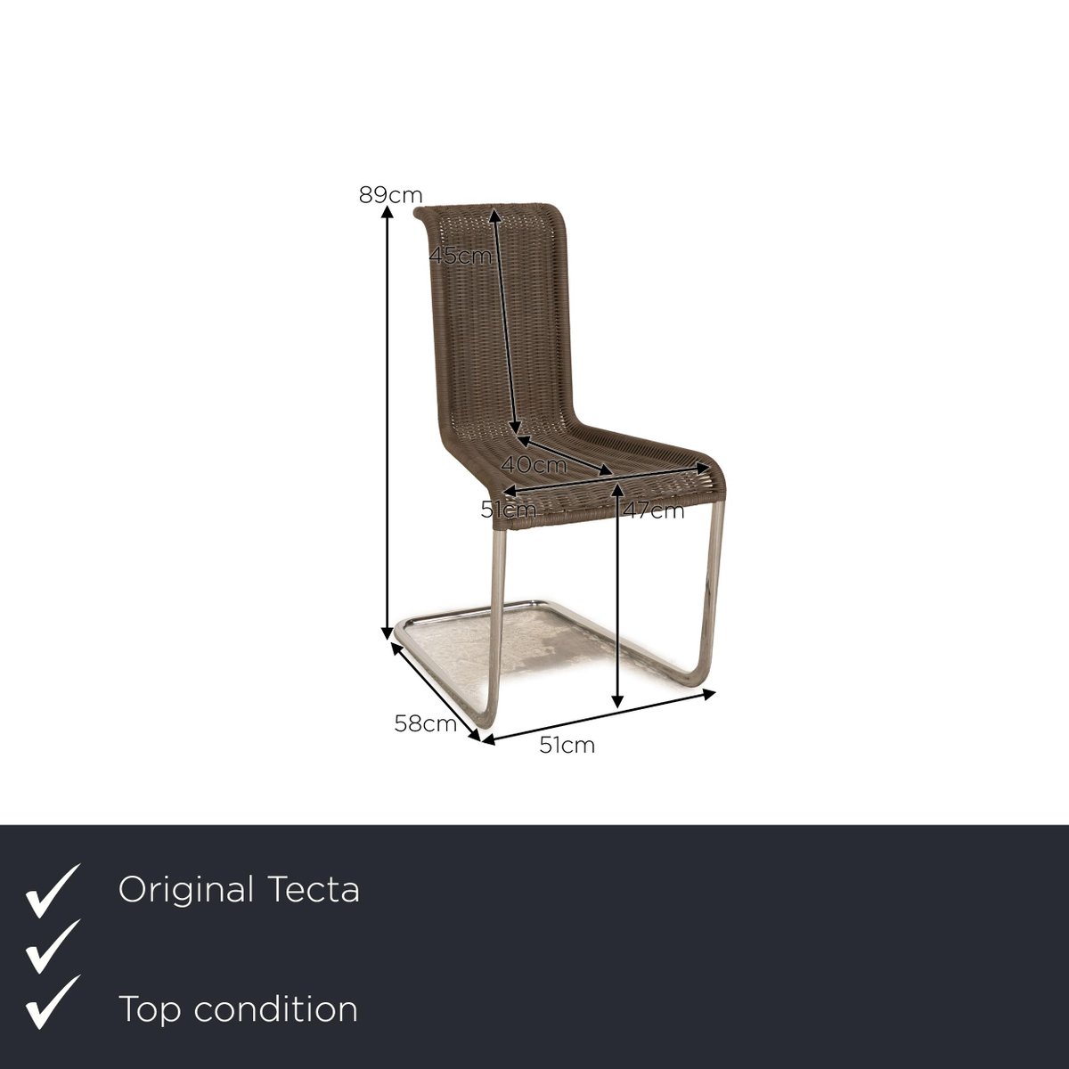 Modell B20 Freischwinger aus Holz von Tecta, 4 . Set bei Pamono kaufen