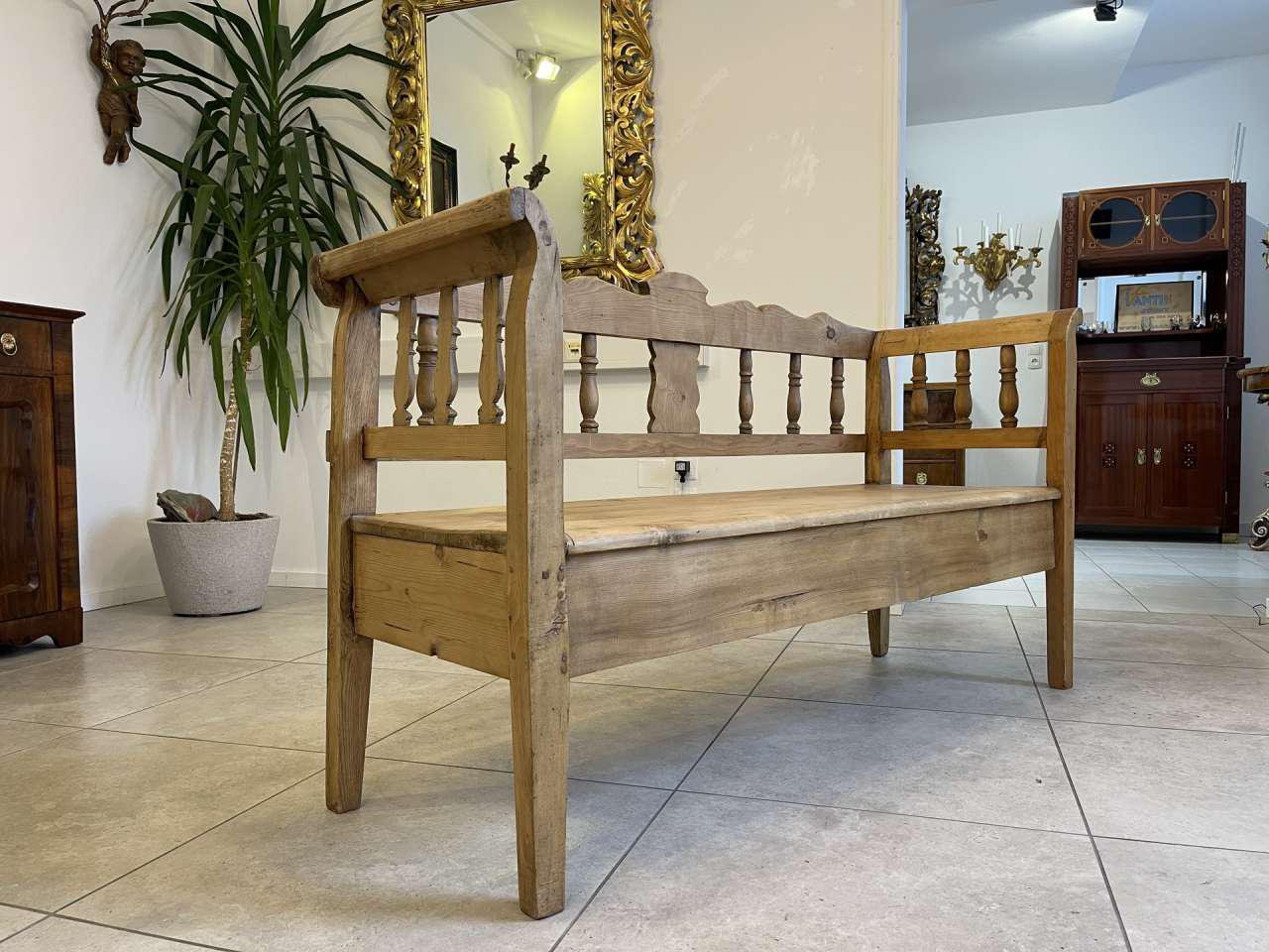 Vintage Bench in Natural Wood for sale at Pamono