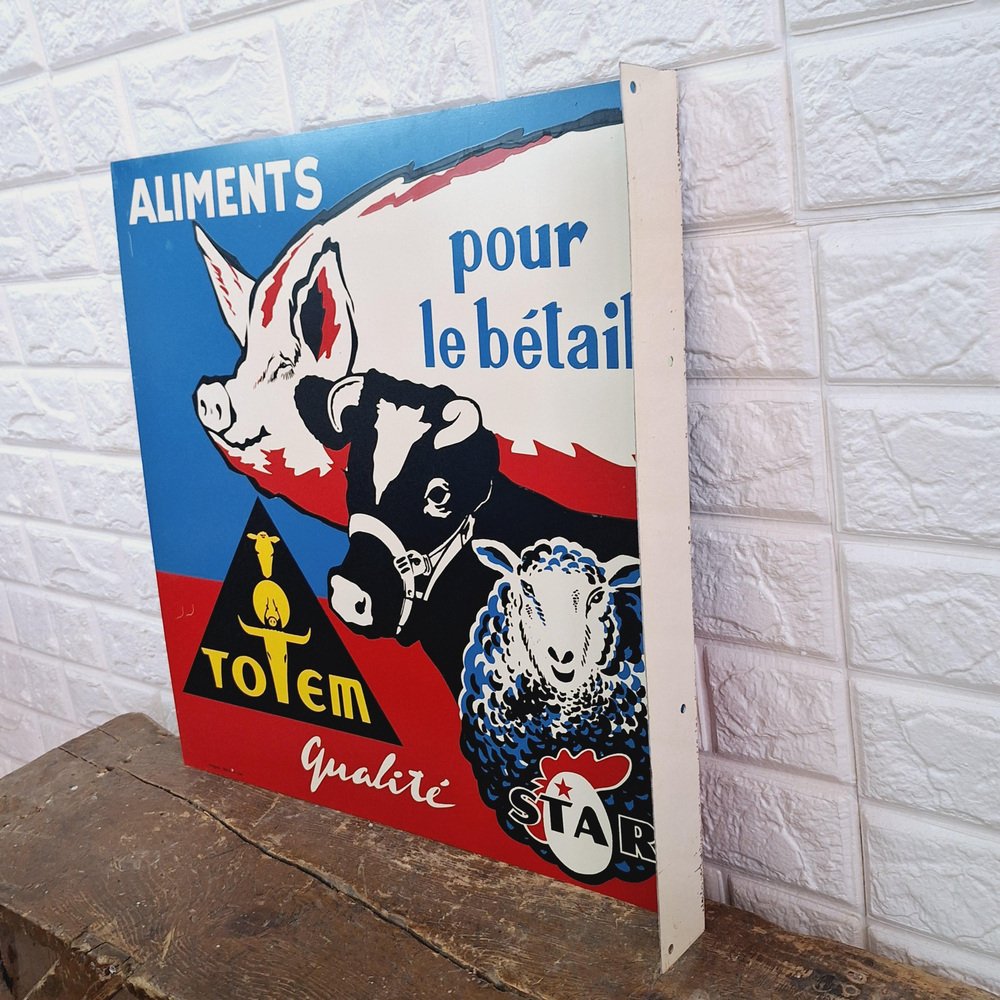 Double Sided Metal Advertising Sing, 1960s for sale at Pamono