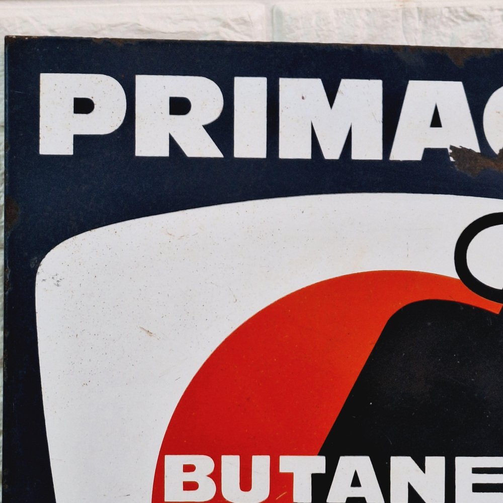 Double Sided Swiss Design Enamel Sign, 1960s for sale at Pamono