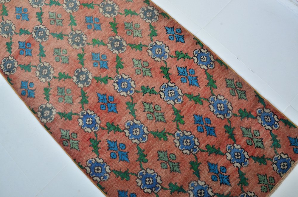 Vintage Geometric Design Runner Rug, 1960s for sale at Pamono