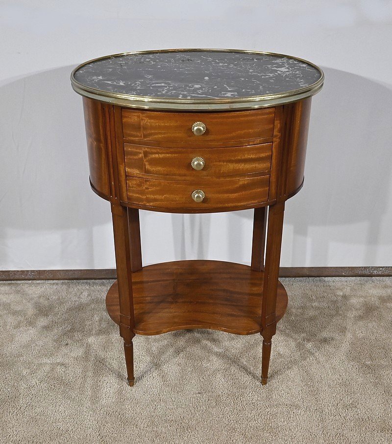Small Louis XVI Mahogany Drum Table for sale at Pamono