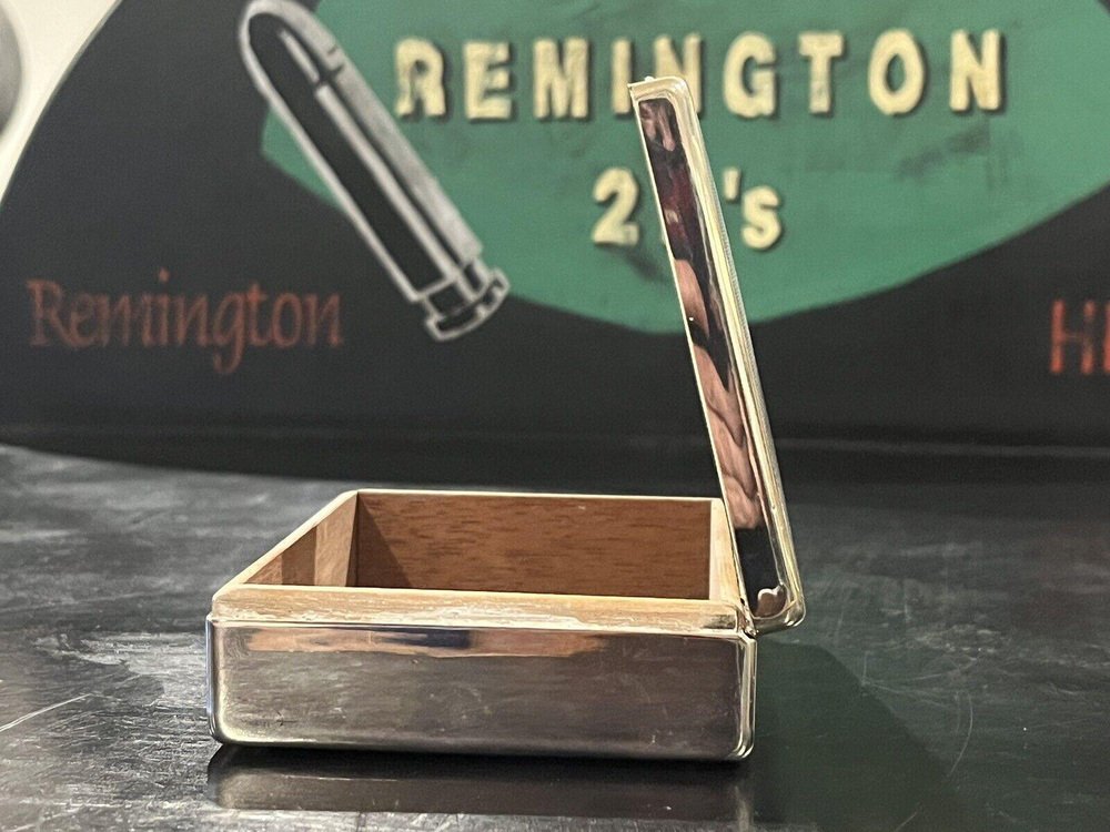 Silver Plate Cigarette Desk Box, 1964 for sale at Pamono