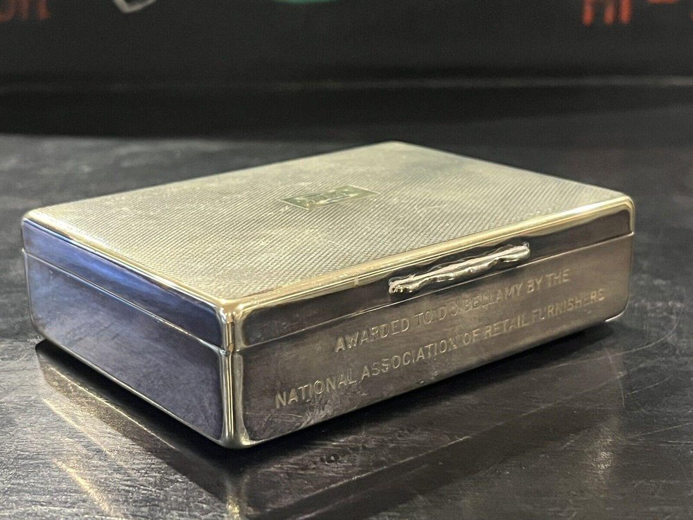 Silver Plate Cigarette Desk Box, 1964 for sale at Pamono