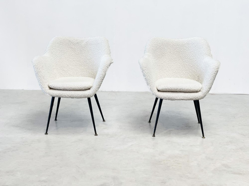 Boucle Lounge Easy Chairs, 1970s for sale at Pamono