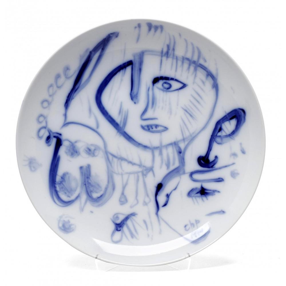 Vintage Porcelain Dish by Carl-Henning Pedersen, 1990s for sale at Pamono
