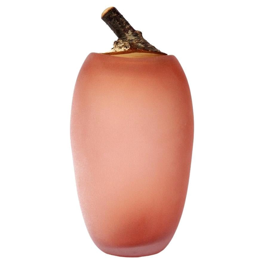 Peach Sandblast Branch Vase by Pia Wüstenberg for sale at Pamono