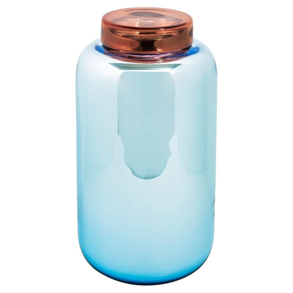 Container High Light Blue Red Vase from Pulpo for sale at Pamono