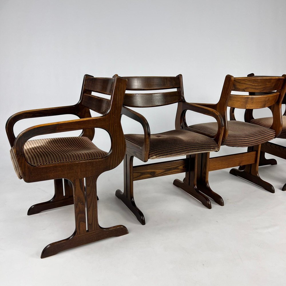 Dutch Brutalist Armchairs, 1970s, Set of 5 for sale at Pamono