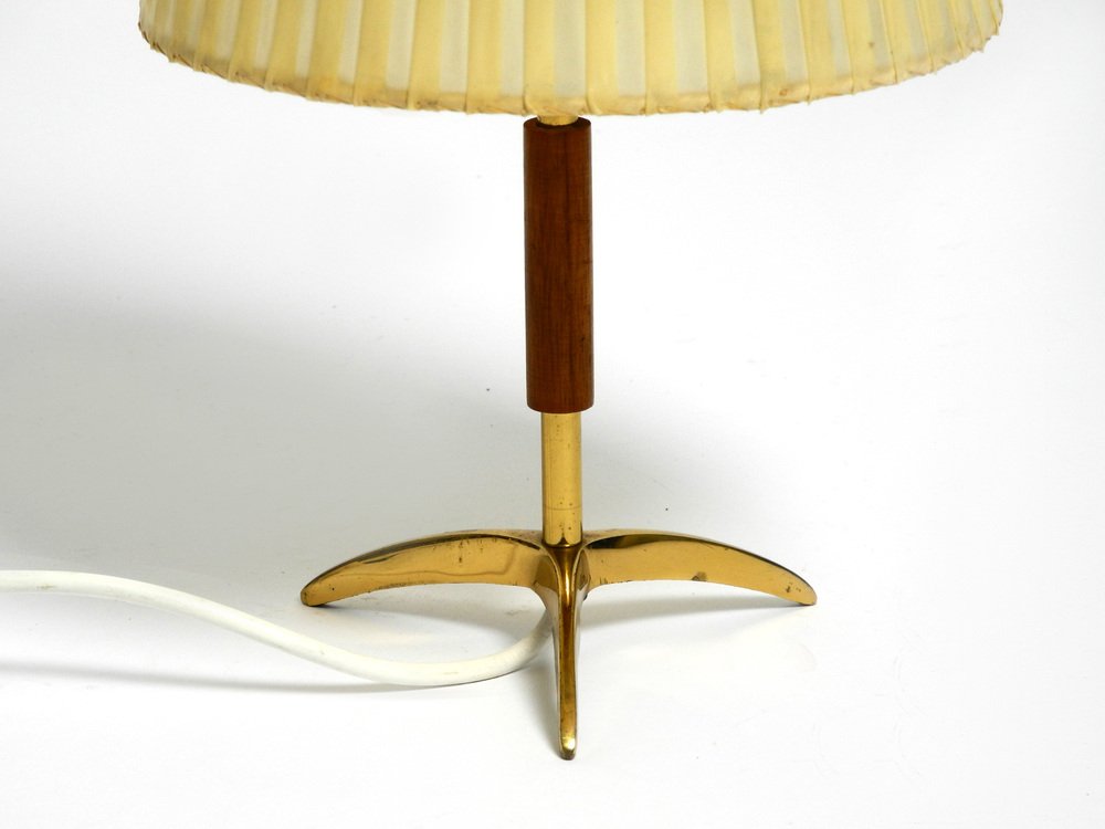 Small Mid-Century Brass Star Base Table Lamp from Kalmar for sale at Pamono