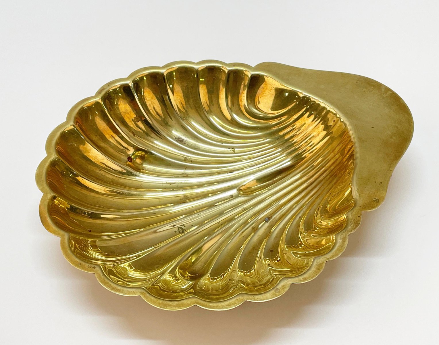 Mid-Century Italian Shell-Shaped Brass Bowl by Renzo Cassetti, 1960s ...