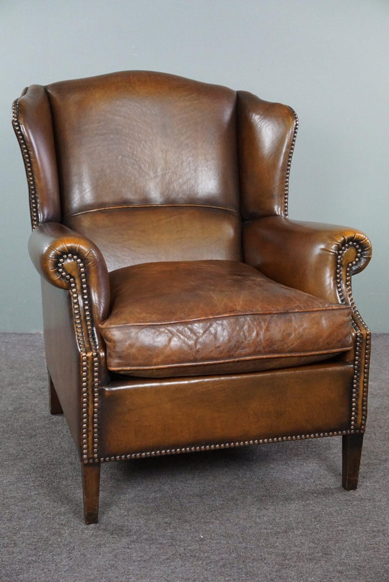 Sheep Leather Lounge Chair for sale at Pamono