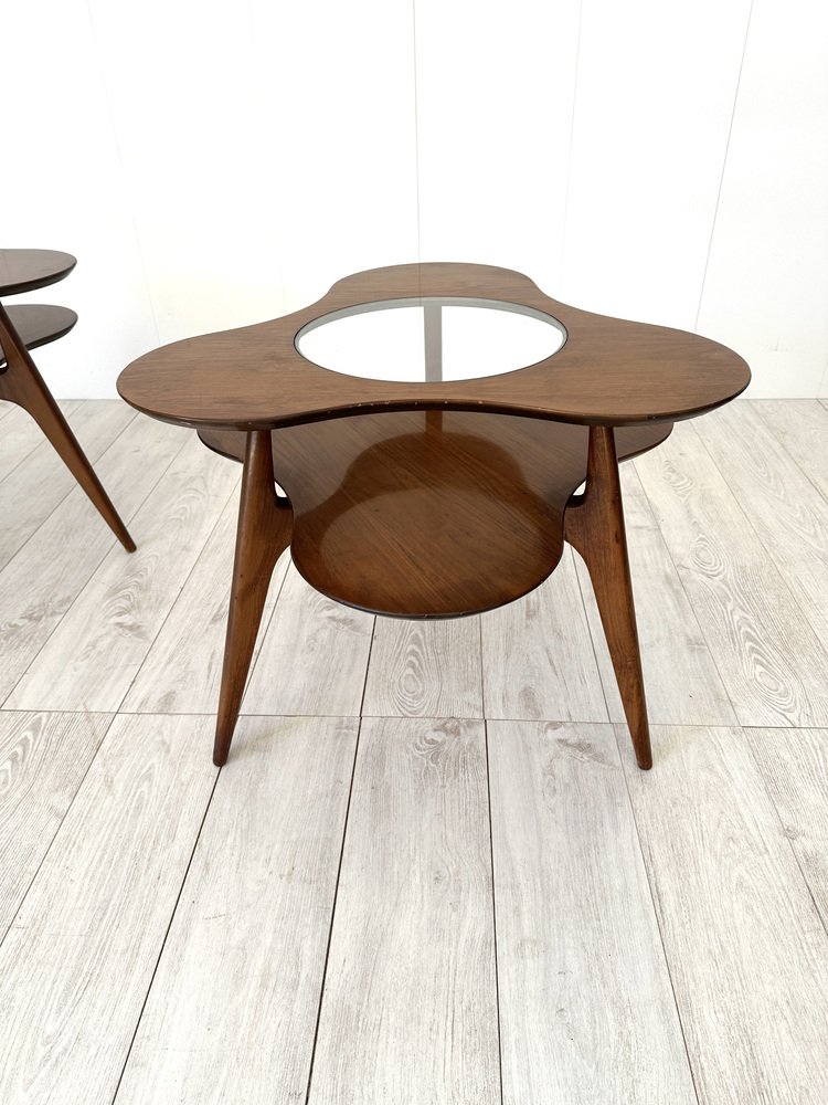 Italian Flower-Shaped Tables, 1950s, Set of 2 for sale at Pamono