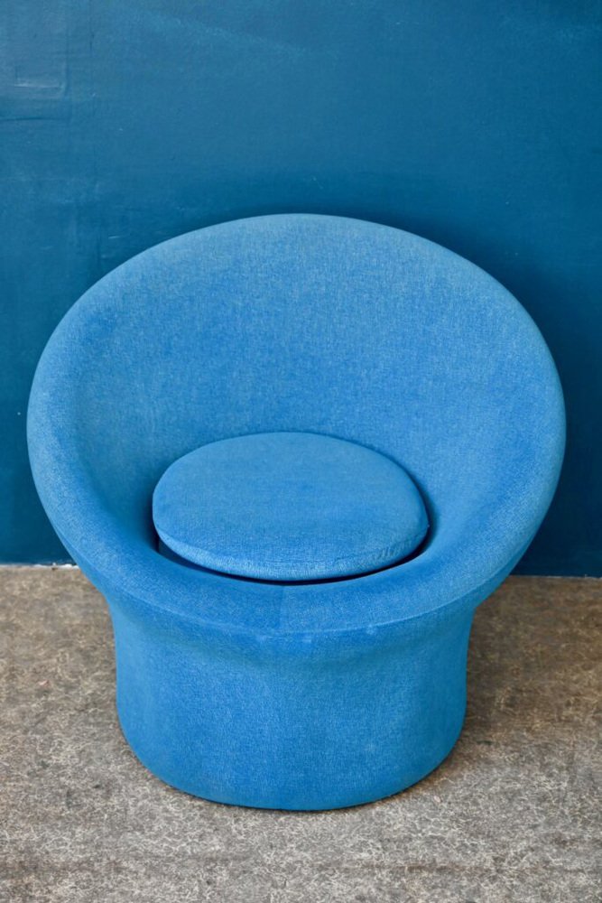 Blue Mushroom Chair, 1980s for sale at Pamono