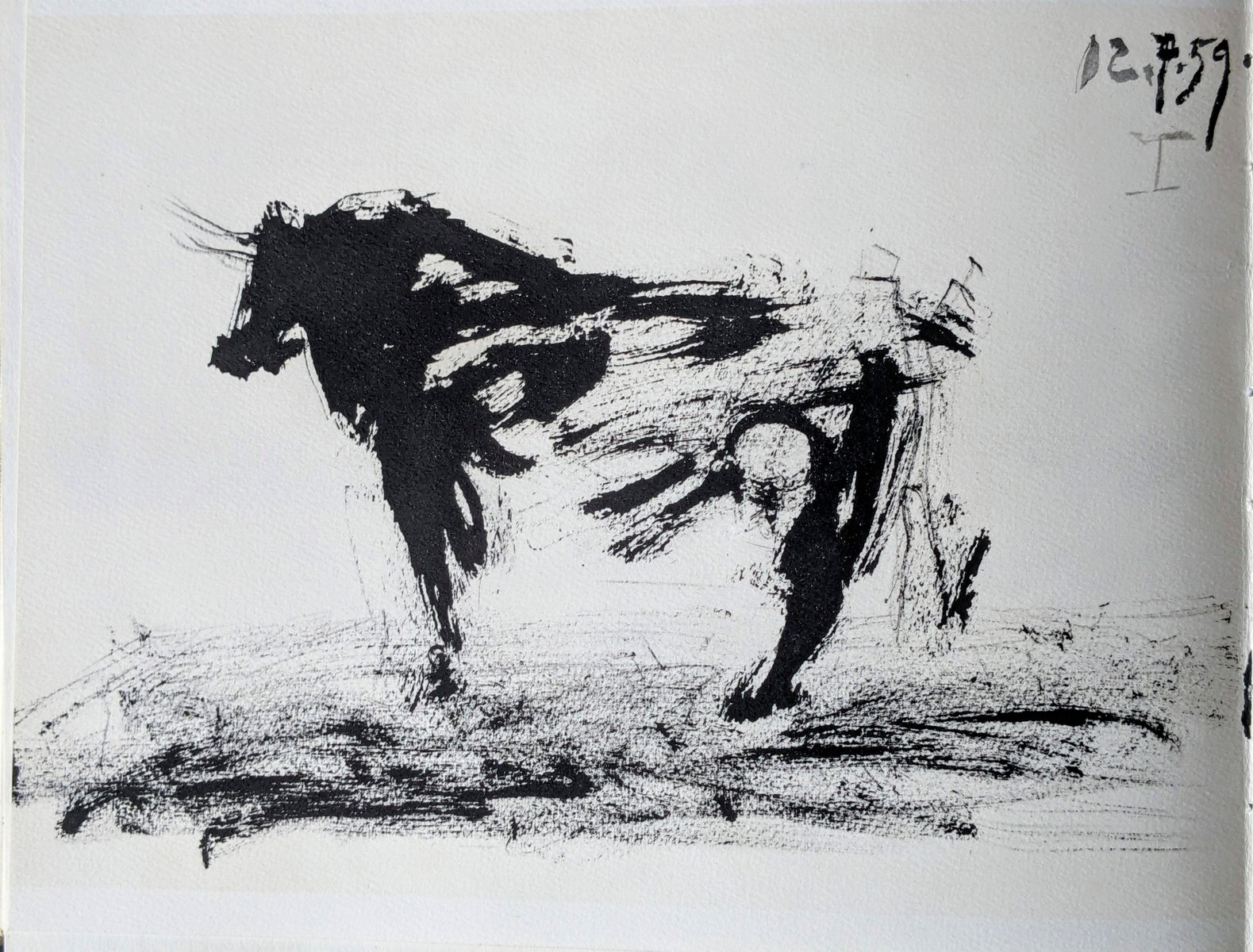 Pablo Picasso, Stier, Lithographie nach Zeichnung, 1961 bei Pamono kaufen