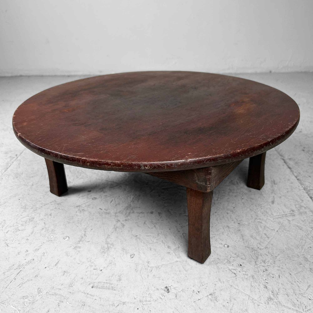Taishō Era Low Round Table, Japan, 1920s for sale at Pamono