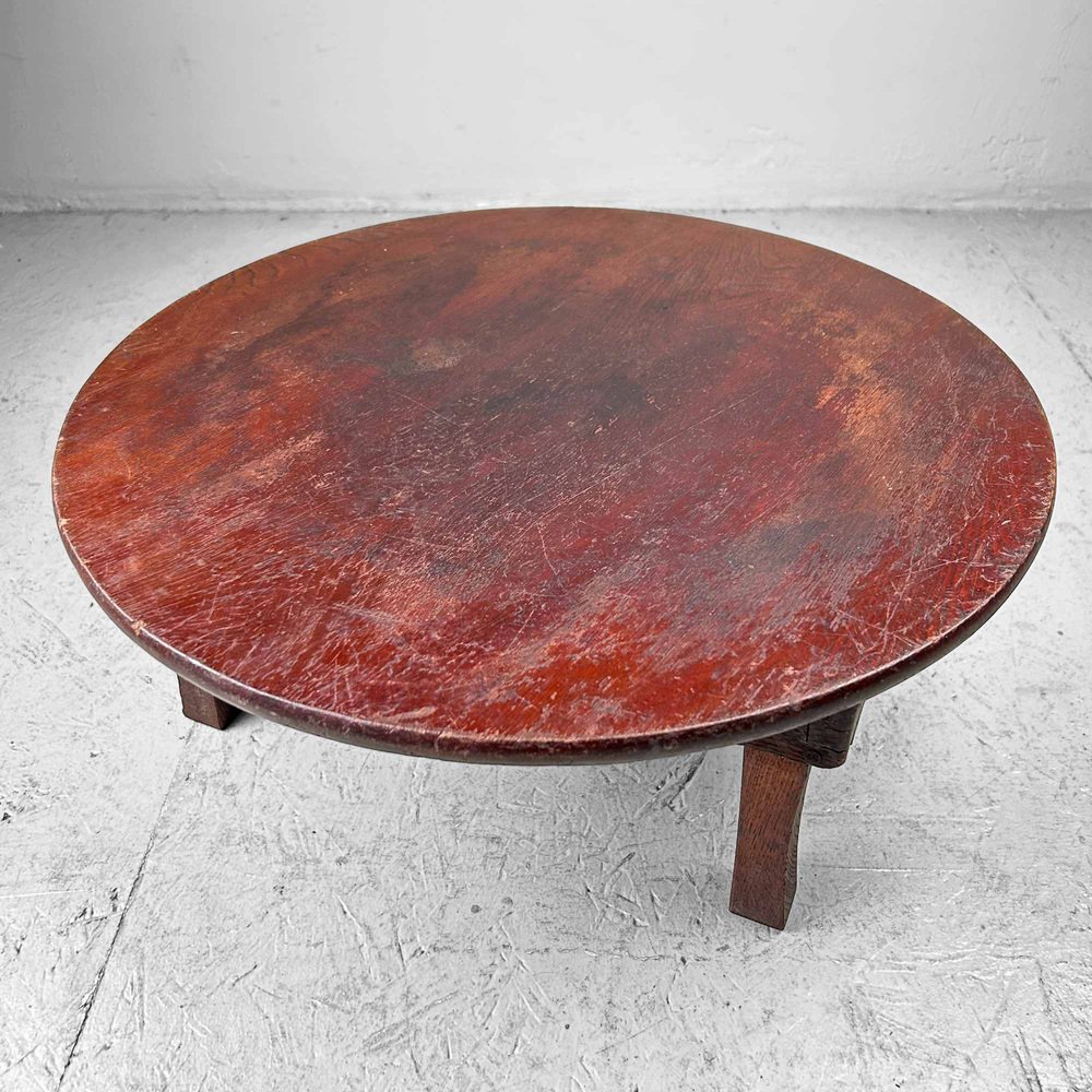 Taishō Era Low Round Table, Japan, 1920s for sale at Pamono