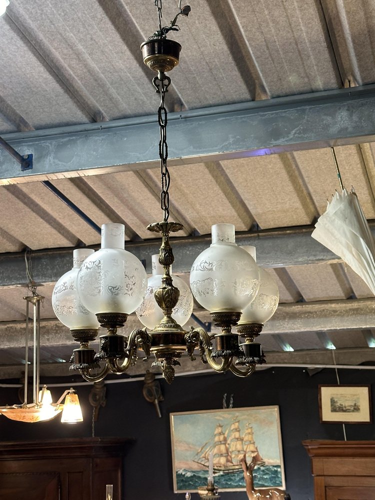 Napoleon III 5-Light Chandelier for sale at Pamono