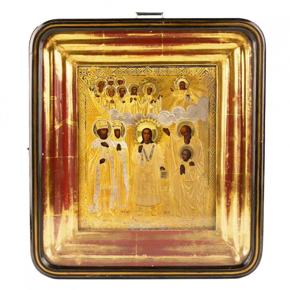 19th Century Icon of the Intercession of the Blessed Virgin Mary in ...