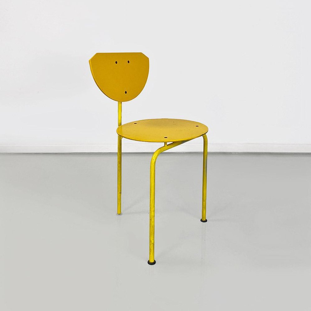Italian Modern Alien Chair in Metal and Wood attributed to Carlo ...