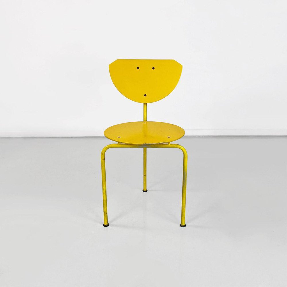 Italian Modern Alien Chair in Metal and Wood attributed to Carlo ...