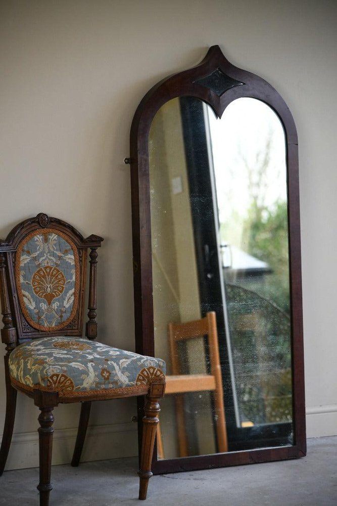 Victorian Gothic Style Mahogany Mirror for sale at Pamono