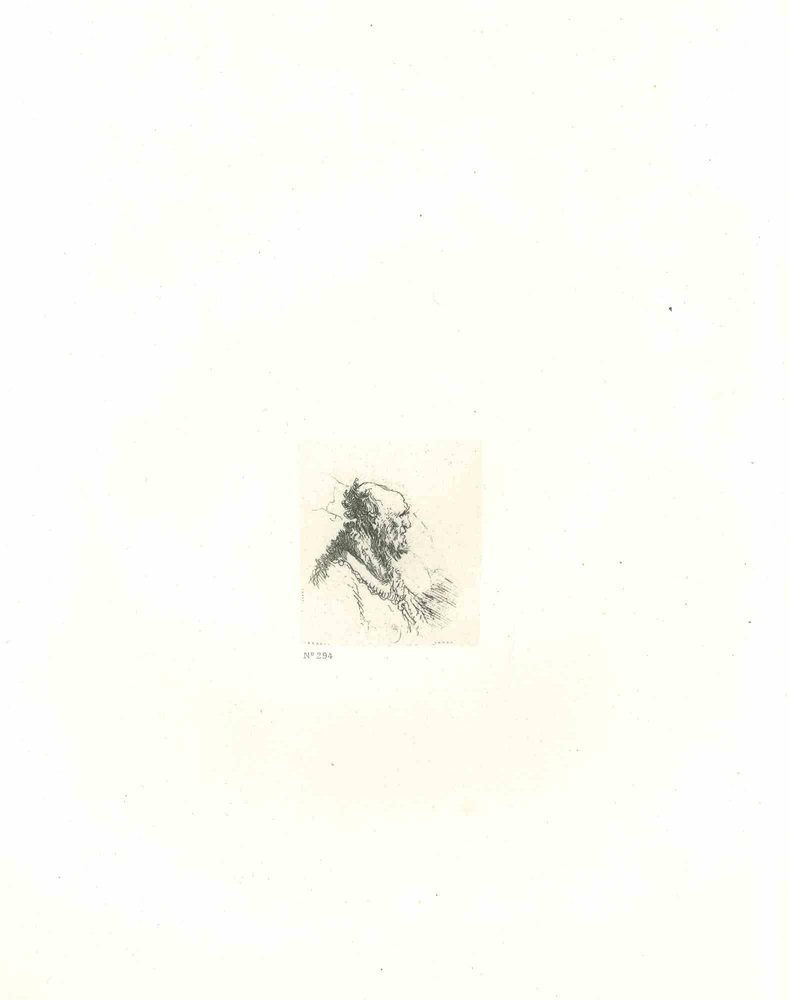 Charles Amand Durand after Rembrandt, Bald Old Man with a Short Beard ...