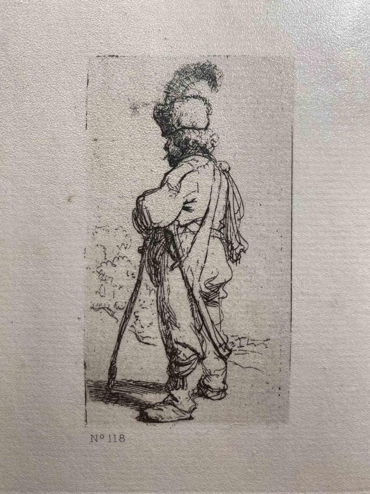Charles Amand Durand d'après Rembrandt, Polander Leaning on a Stick ...