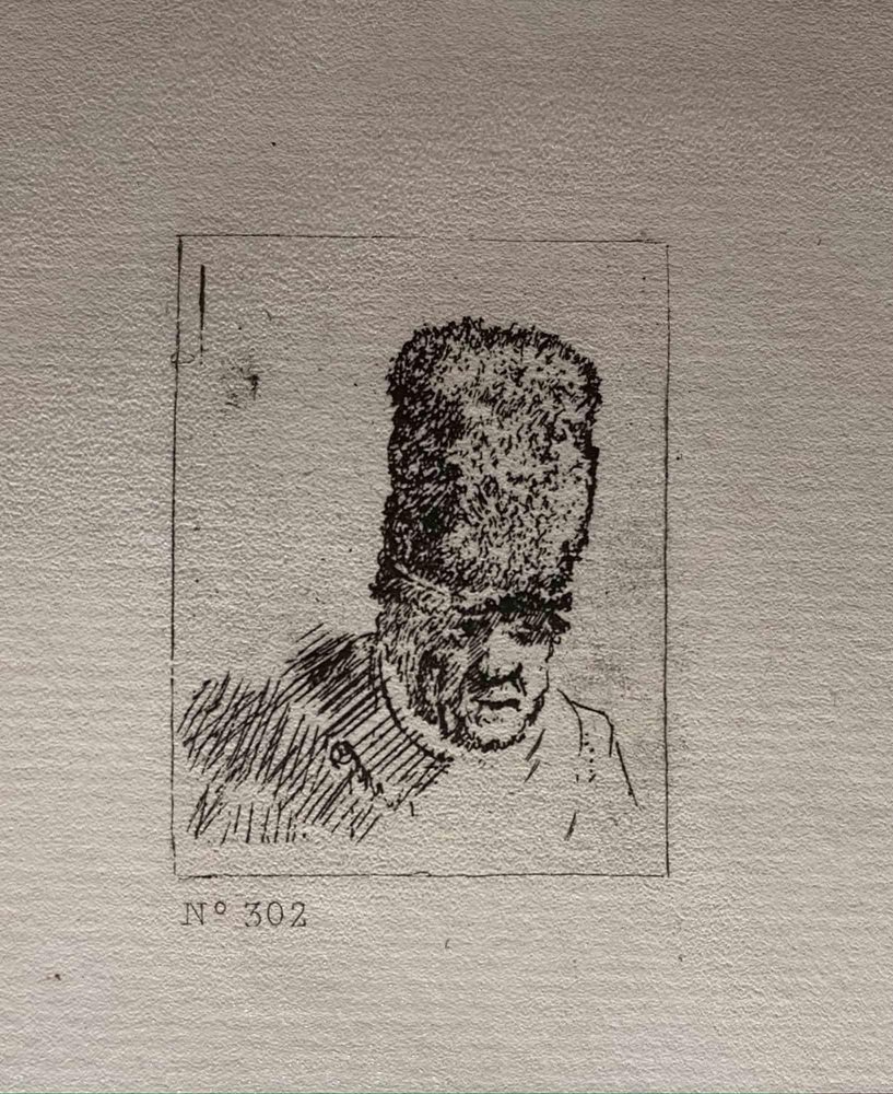 Charles Amand Durand after Rembrandt, Head of an Old Man in High Fur ...