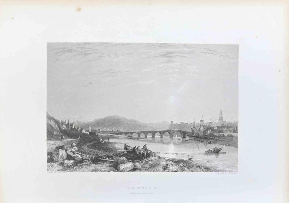 George Balmer, Berwick (from the South East), 19th Century, Lithograph ...