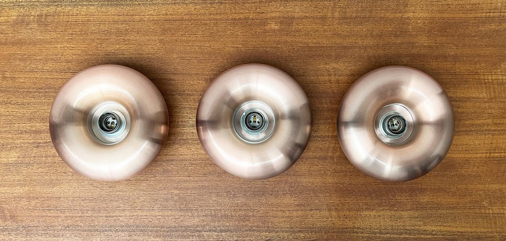 Mid-Century German Space Age Mushroom Wall Lamps from Teka, 1960s, Set ...