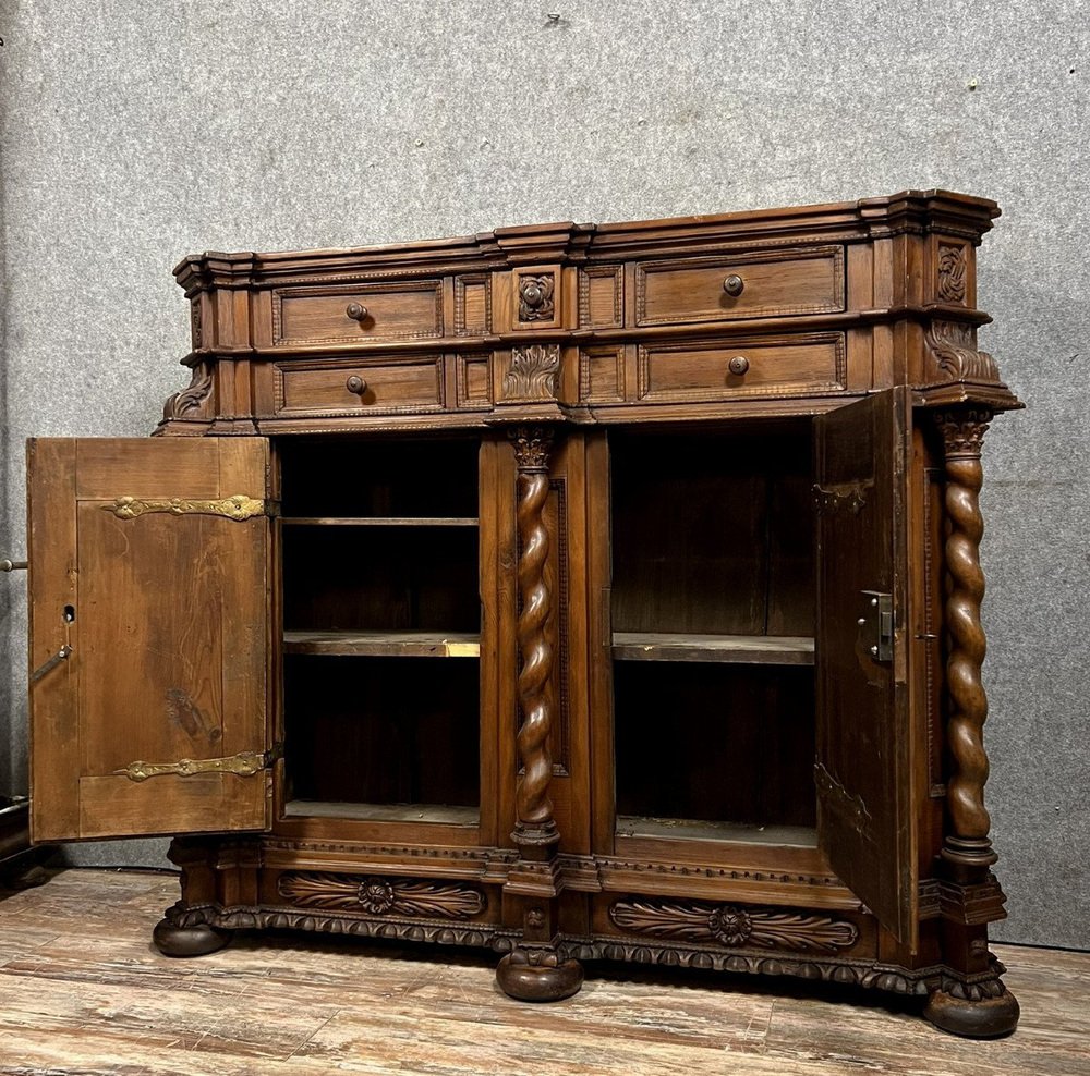 Alsatian Stained Solid Wood Buffet for sale at Pamono